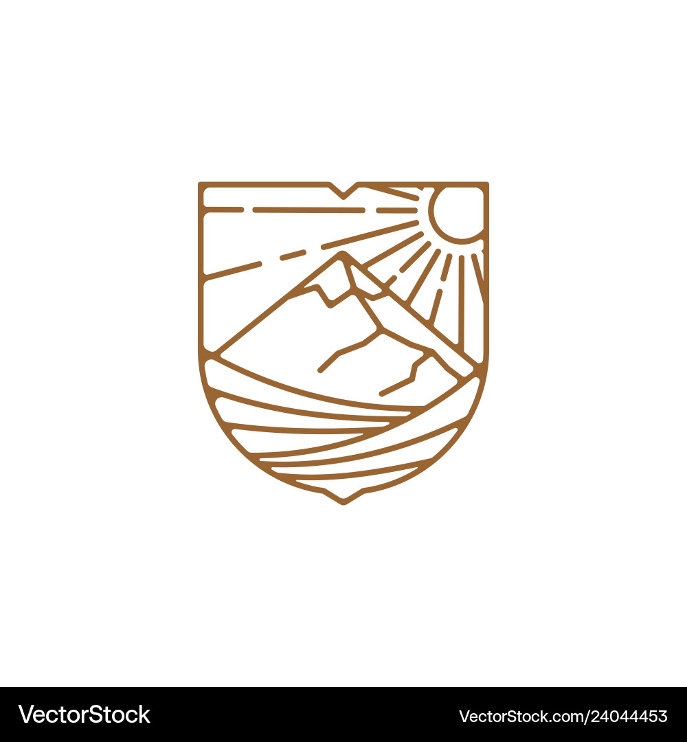 Simple mountain logo Royalty Free Vector Image