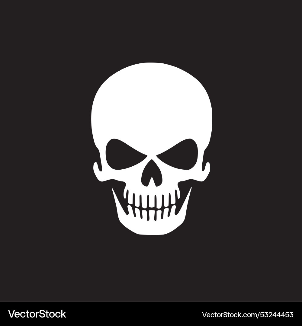 Skull - minimalist and simple silhouette Vector Image
