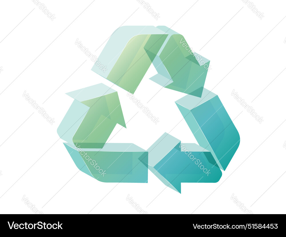 Transparent a003 recycling symbol Royalty Free Vector Image
