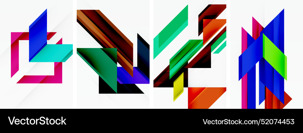 Triangle wallpaper or poster background design Vector Image