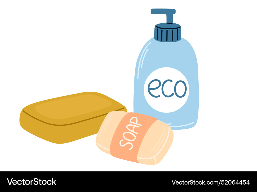 2174 soap set Royalty Free Vector Image - VectorStock