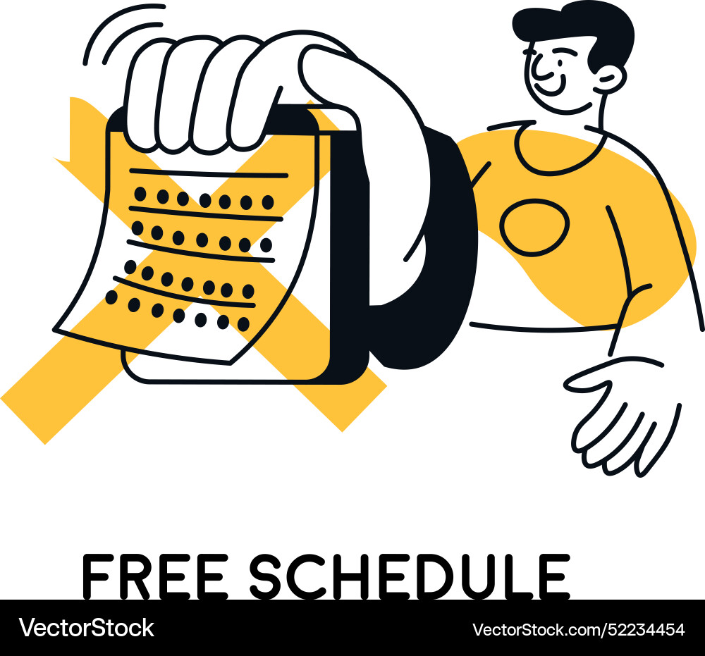 A person tearing calendar Royalty Free Vector Image