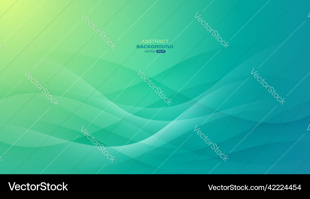 Abstract trendy green gradient curve background Vector Image