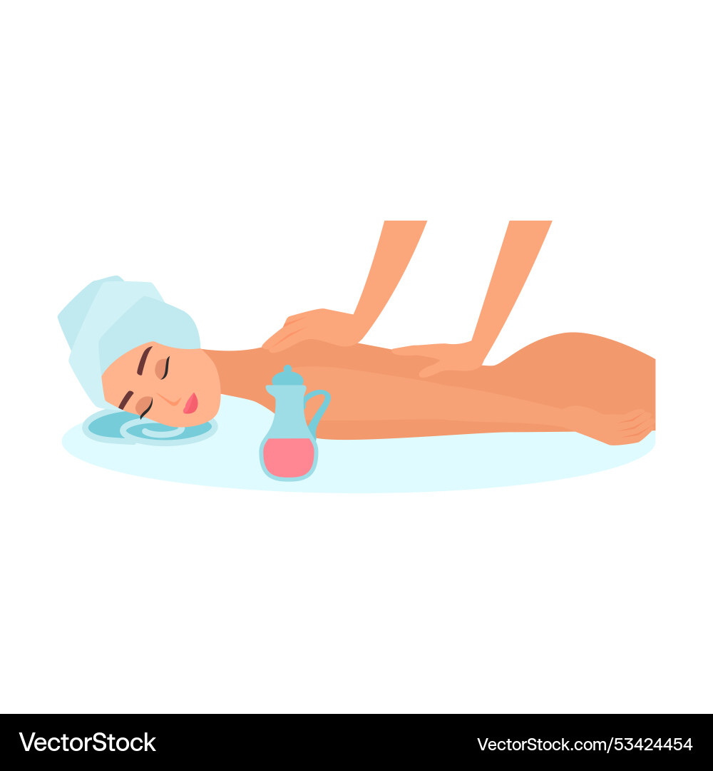 Aromatherapy massage Royalty Free Vector Image