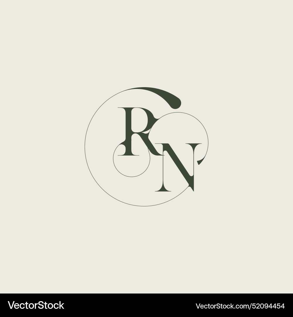 Beautiful monogram initial elegant line concept Vector Image