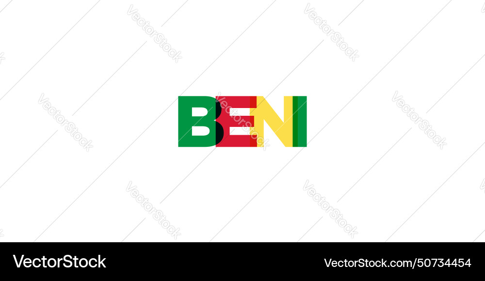 Beni in the congo emblem design features Vector Image