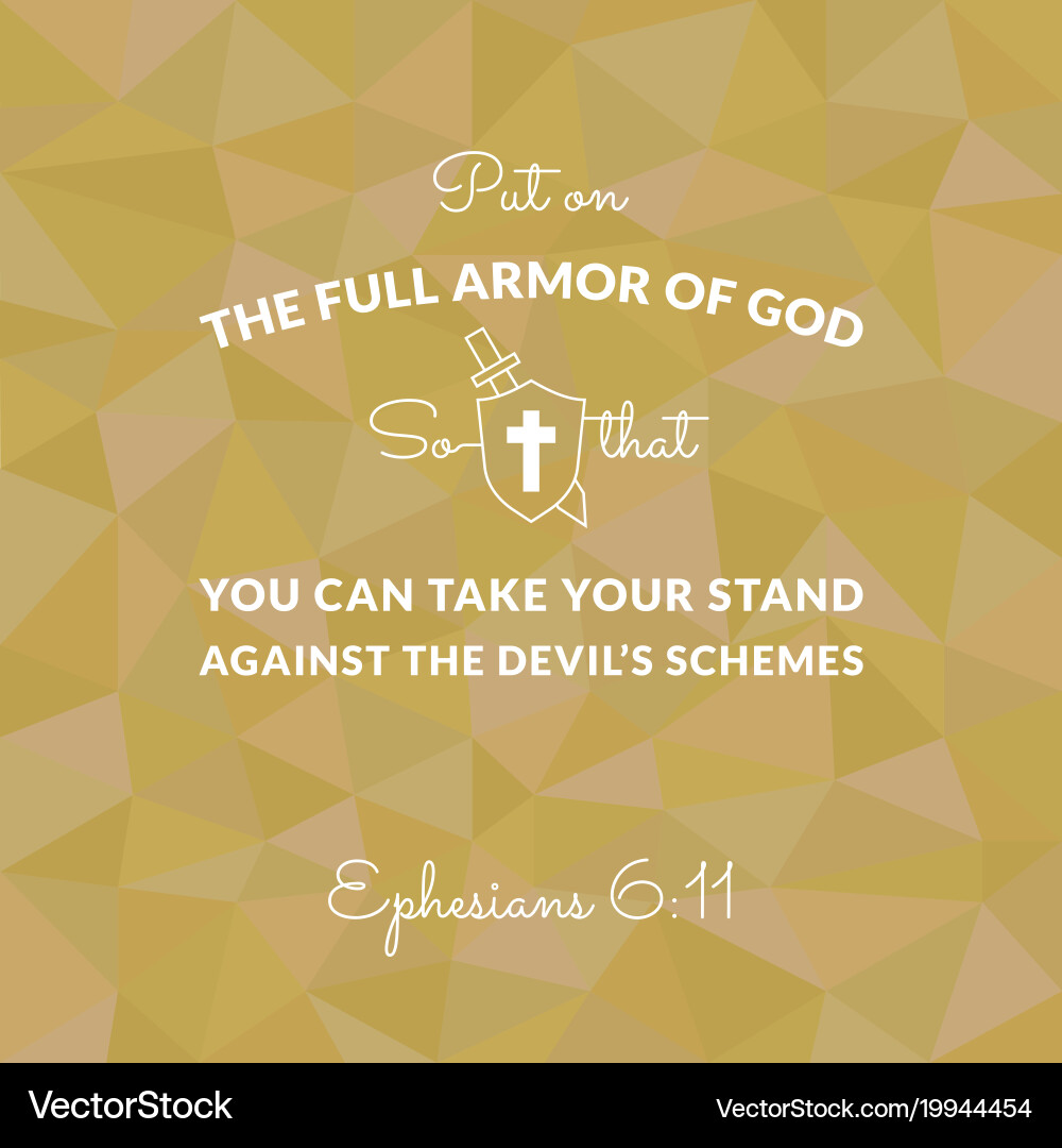 Bible verse from ephesians on polygon background Vector Image