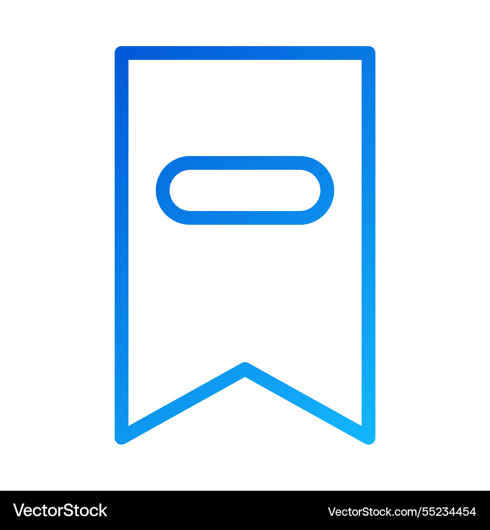 Blue bookmark with gradient style design Vector Image