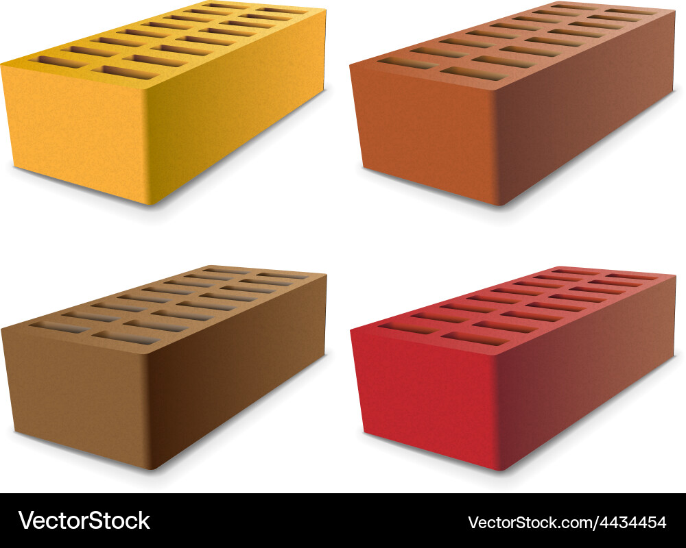 Brick set Royalty Free Vector Image - VectorStock