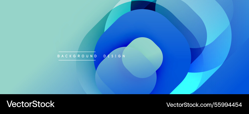 Circular abstract design with overlapping Vector Image