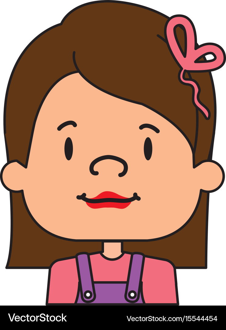 Cute little girl character Royalty Free Vector Image