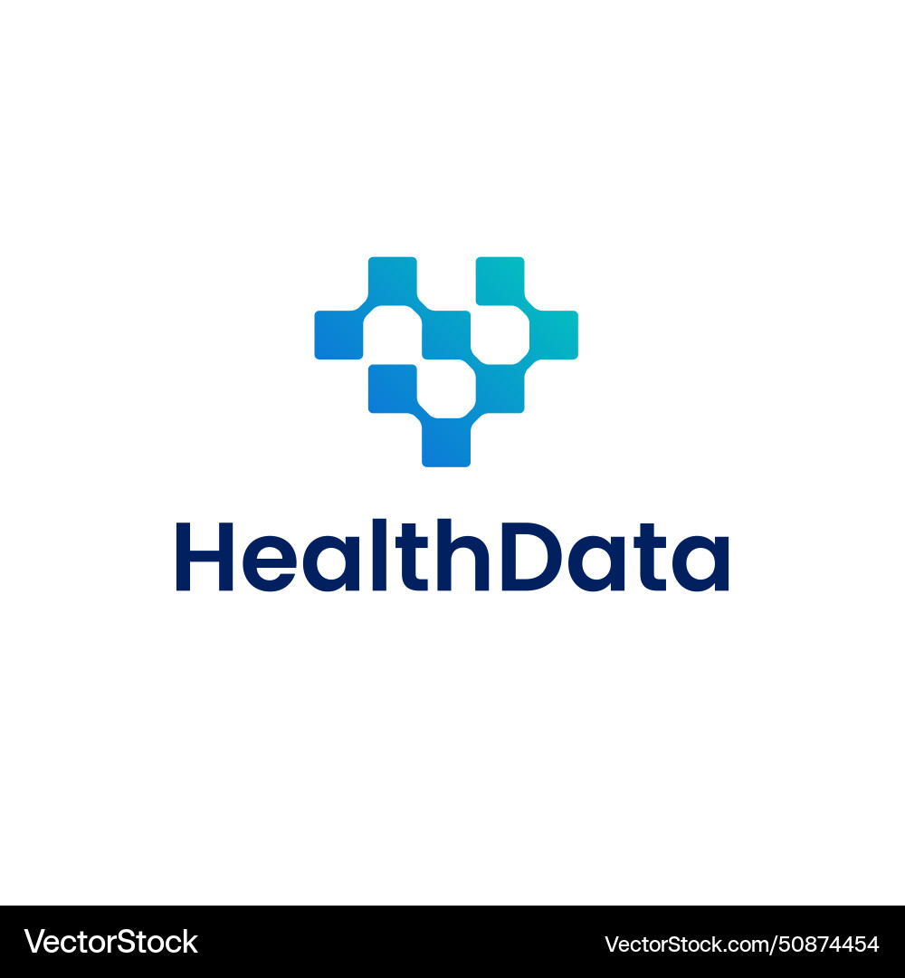 Data dots healthcare logo Royalty Free Vector Image