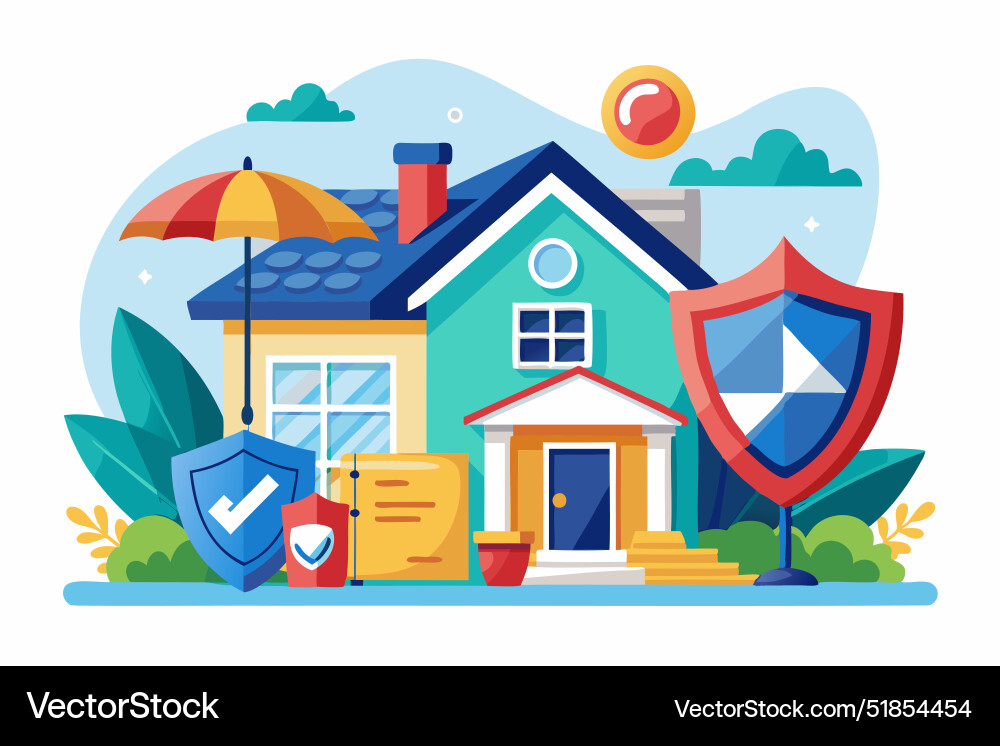 Home insurance protection Royalty Free Vector Image