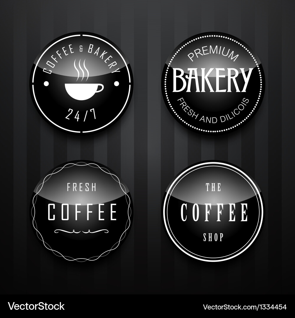 Label set for restaurant and cafe Royalty Free Vector Image