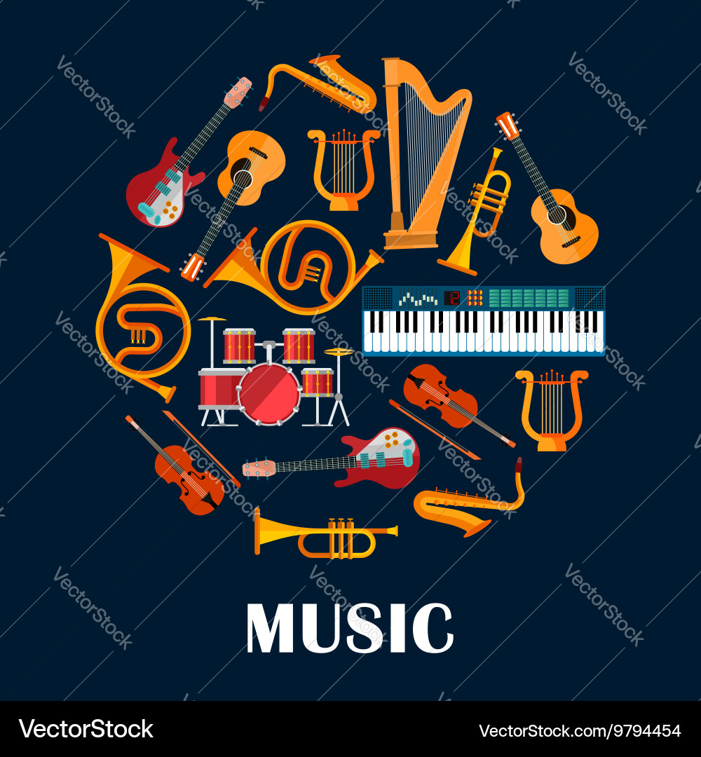 Musical instruments and sound equipment Royalty Free Vector