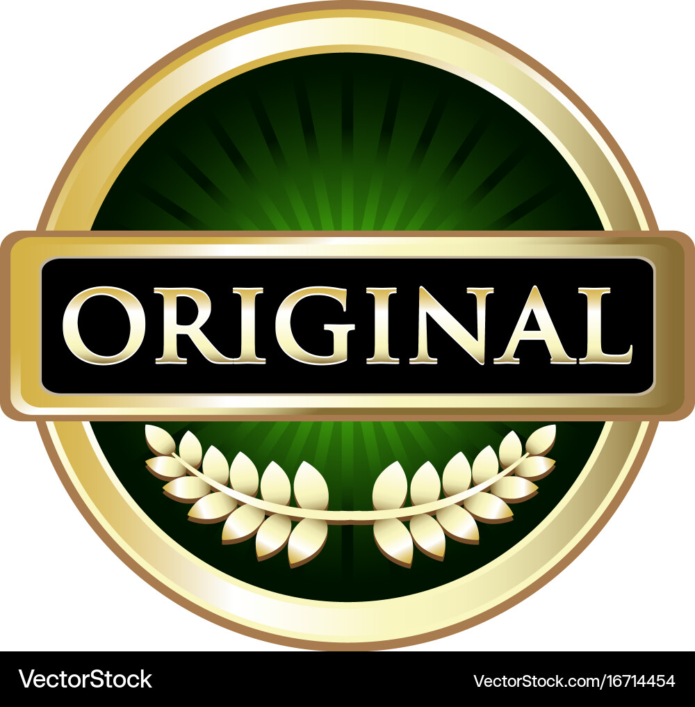Original gold icon Royalty Free Vector Image - VectorStock