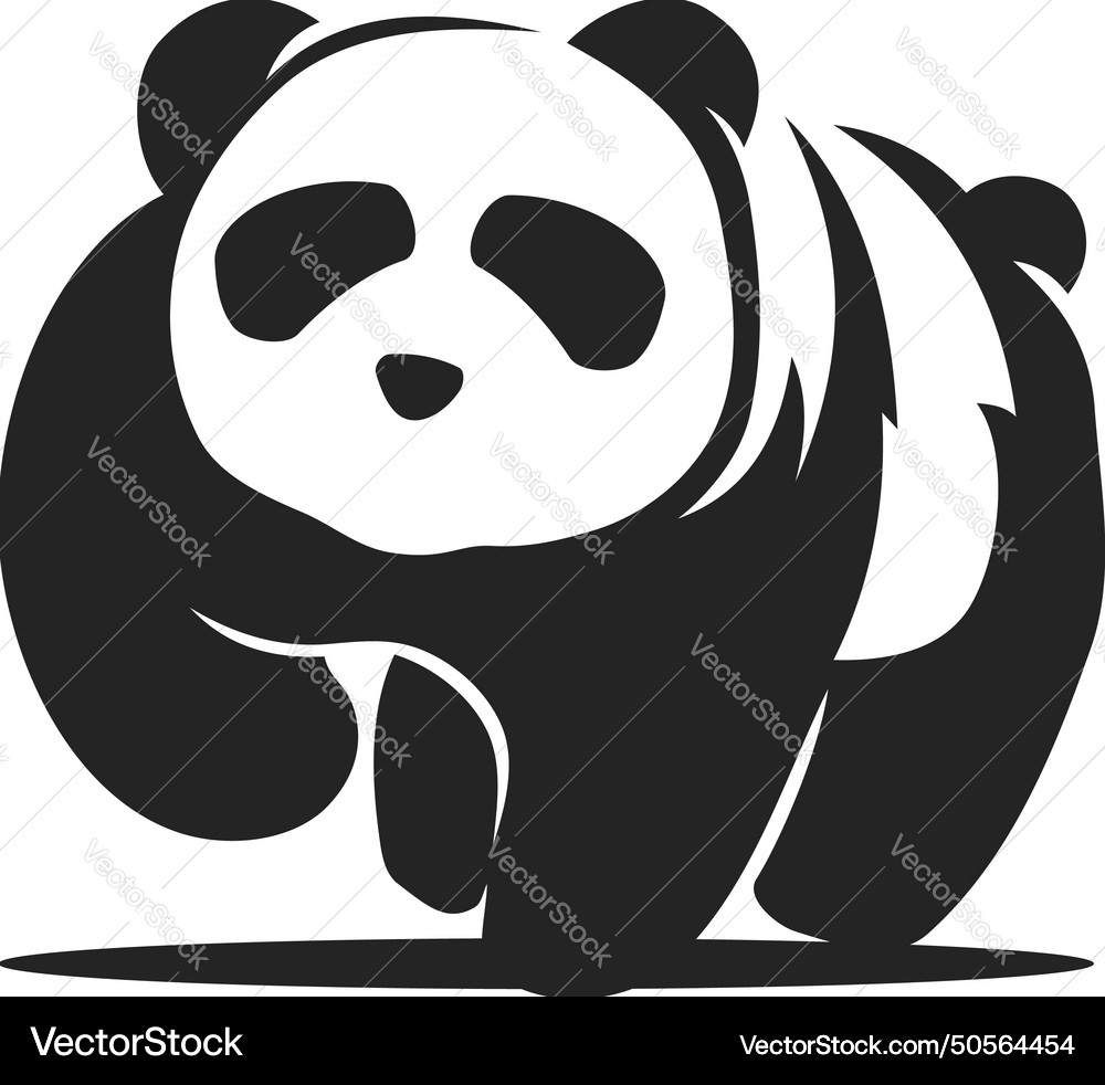 Panda logo template isolated brand identity icon Vector Image