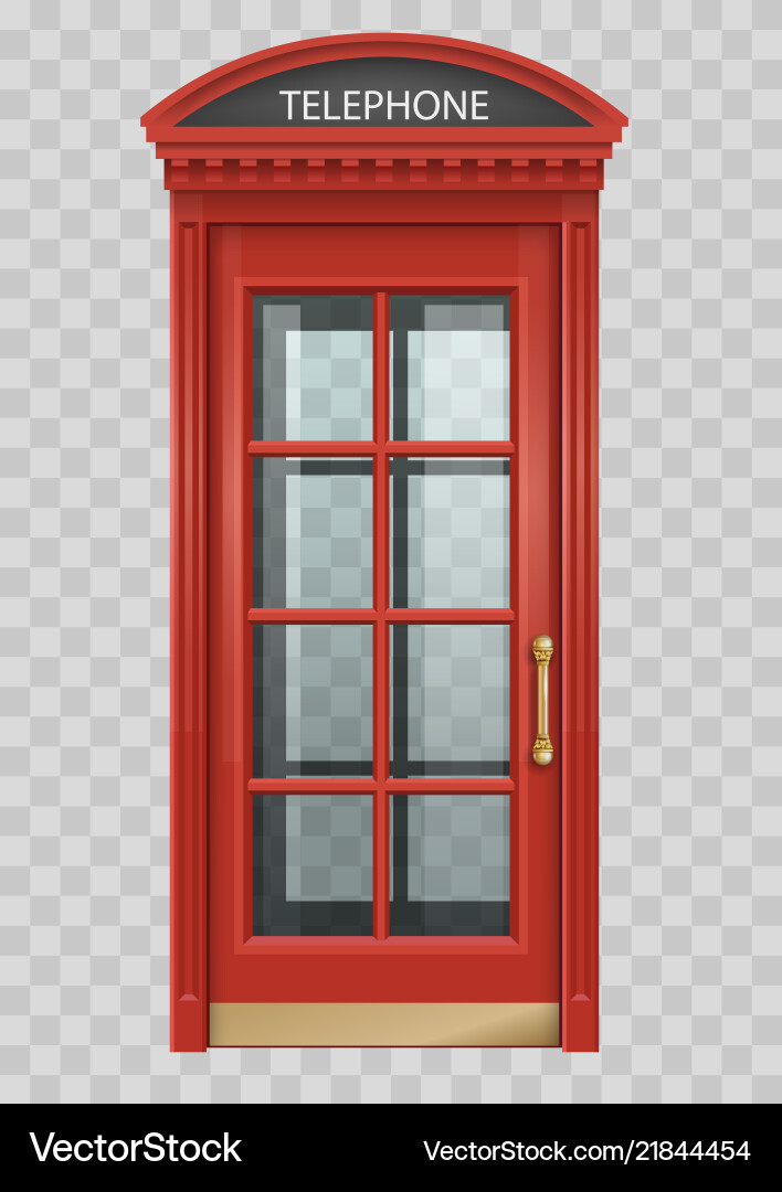 Red english telephone booth Royalty Free Vector Image