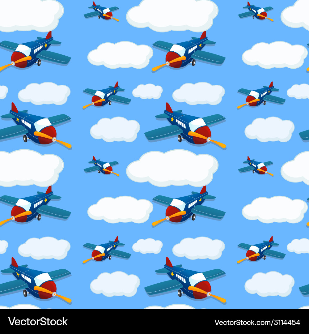 Seamless plane Royalty Free Vector Image - VectorStock