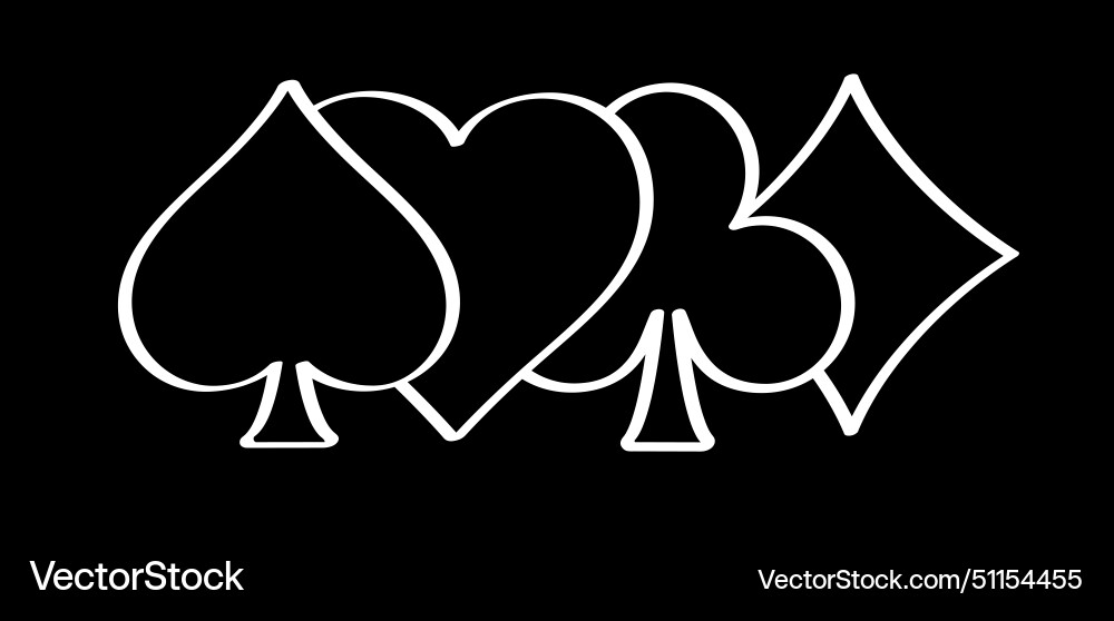 Cartoon ace king queen jack cards game Royalty Free Vector