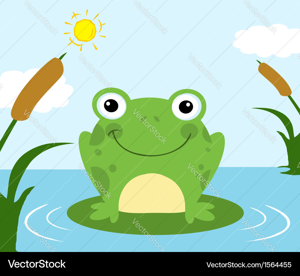 Cartoon frog Royalty Free Vector Image - VectorStock