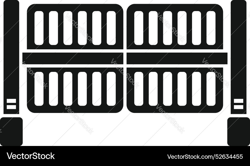 Double leaf gate providing security and access Vector Image