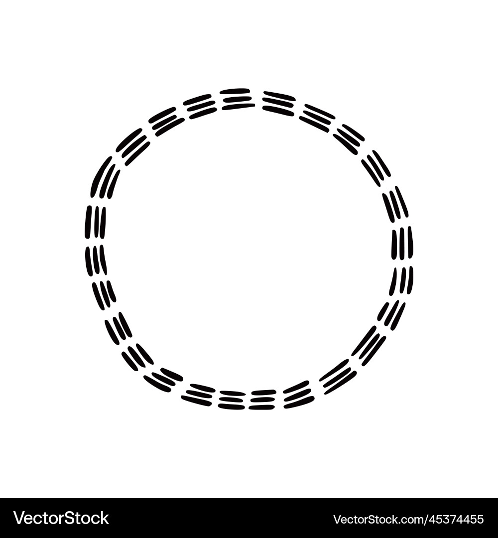 Hand drawn circle line badge Royalty Free Vector Image
