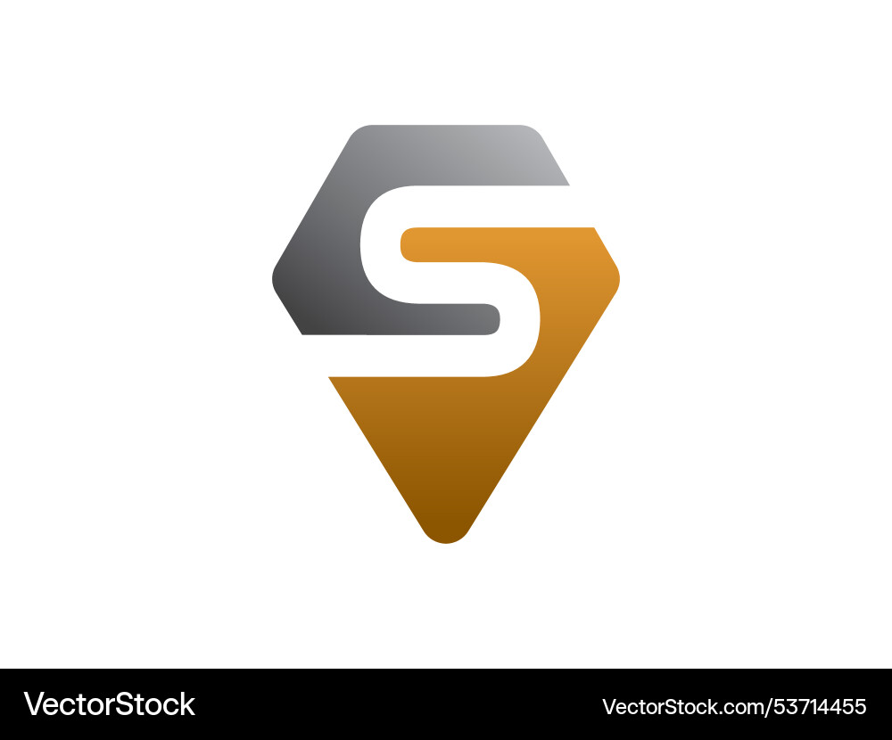 Letter s point logo or symbol template design Vector Image
