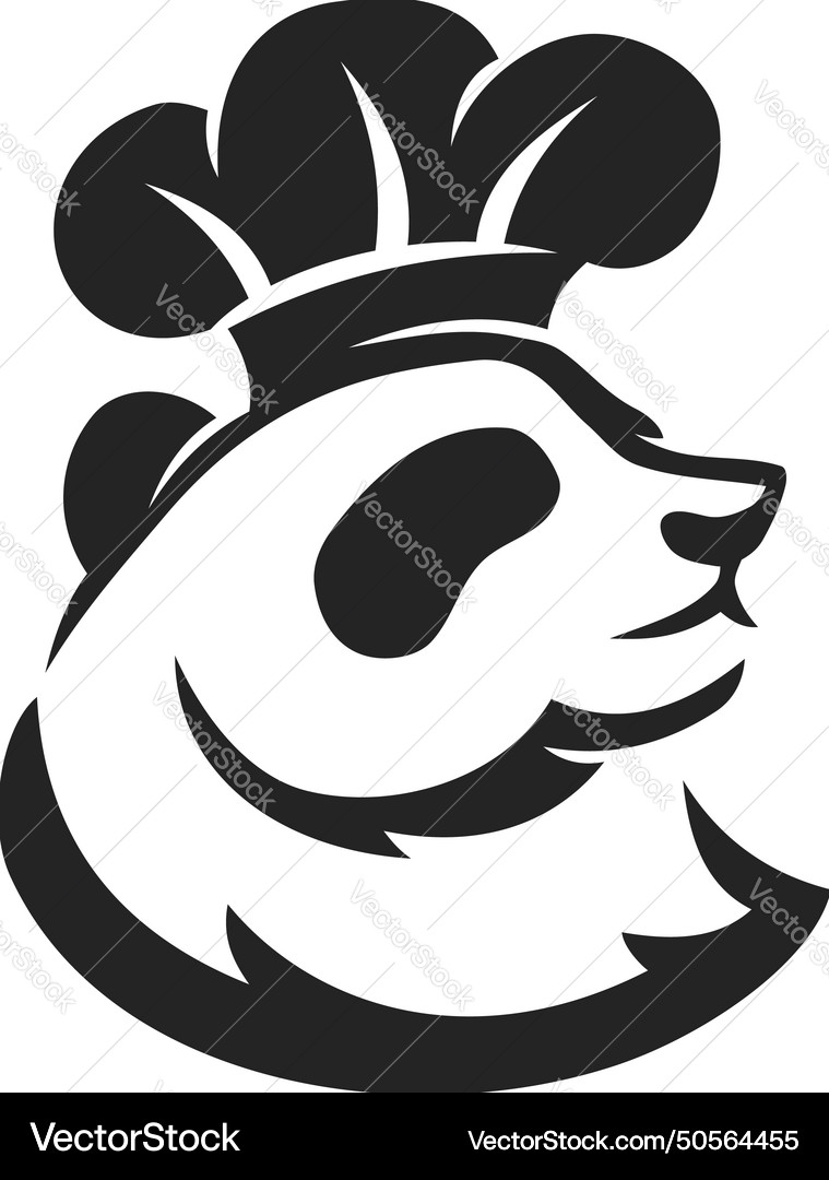 Panda logo template isolated brand identity icon Vector Image