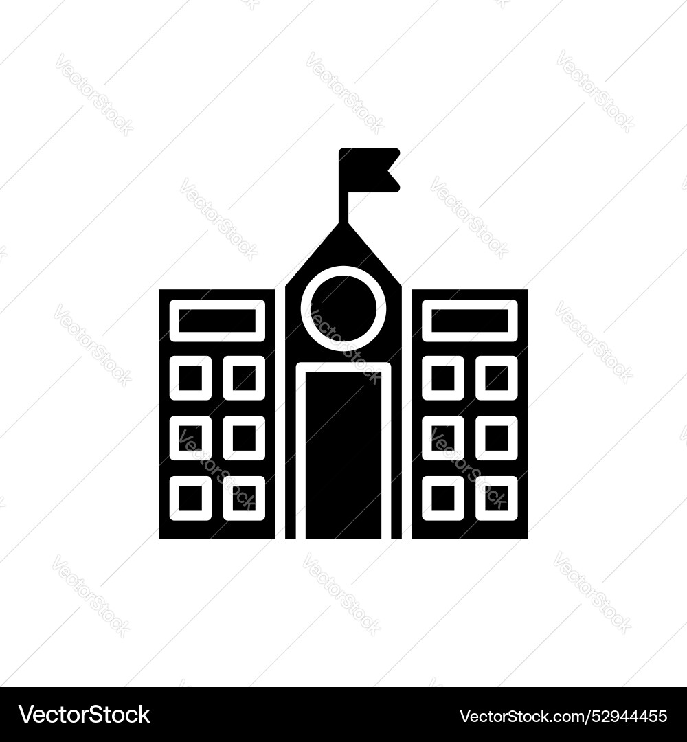 School icon set public primary or high Royalty Free Vector