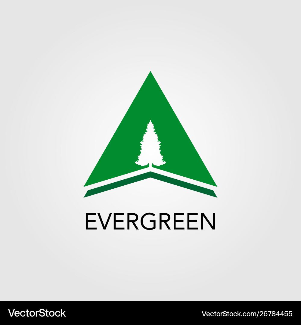 Triangle with pine tree logo Royalty Free Vector Image