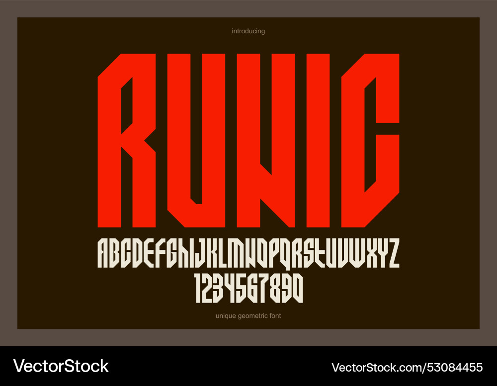 Urban massive condensed geometric font for logos Vector Image