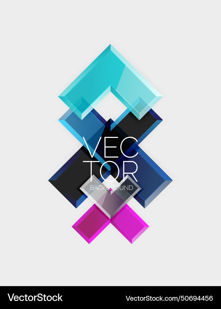 Arrow square geometric abstract background Vector Image