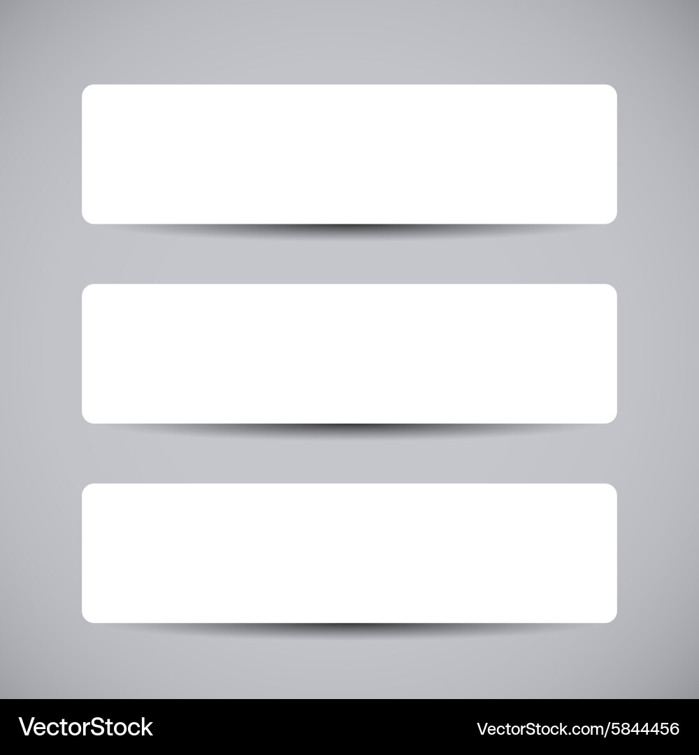 Banners with shadows Royalty Free Vector Image