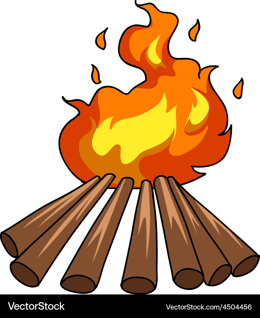 Campfire Royalty Free Vector Image - VectorStock