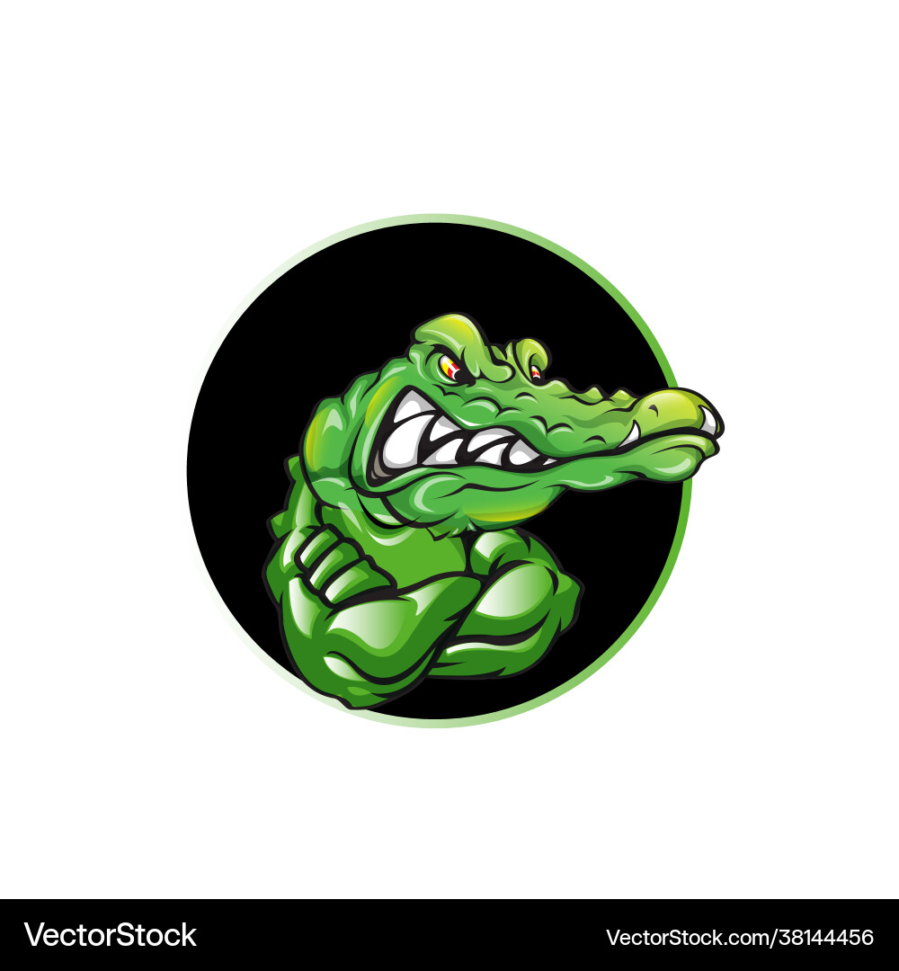 Crocodile mascot design Royalty Free Vector Image