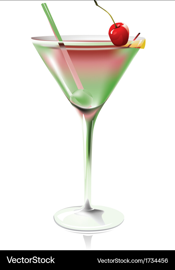 Elegant Martini Glass Royalty Free Vector Image