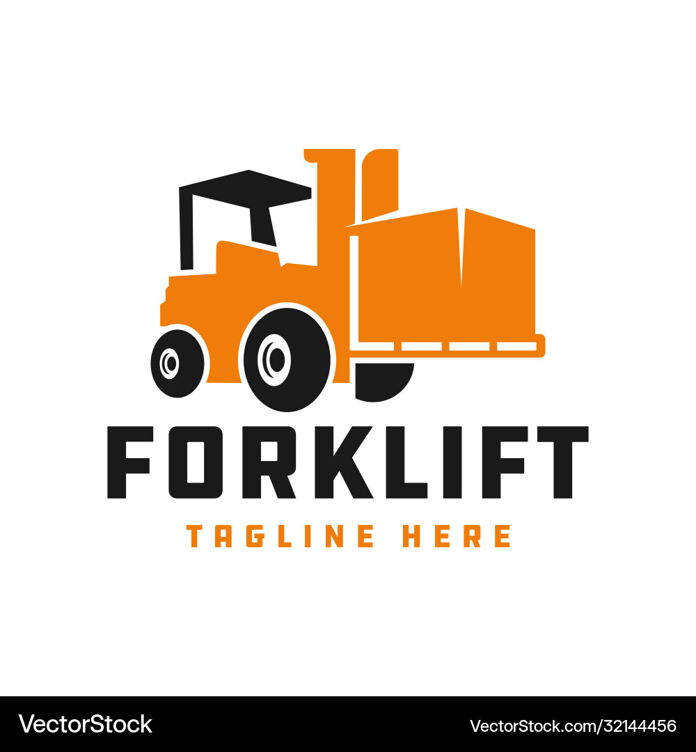 Forklift logo design your Royalty Free Vector Image