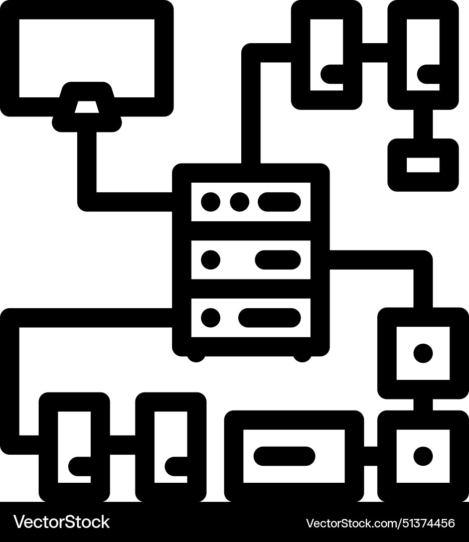It architecture analyst line icon Royalty Free Vector Image It architecture analyst line icon Royalty Free Vector Image