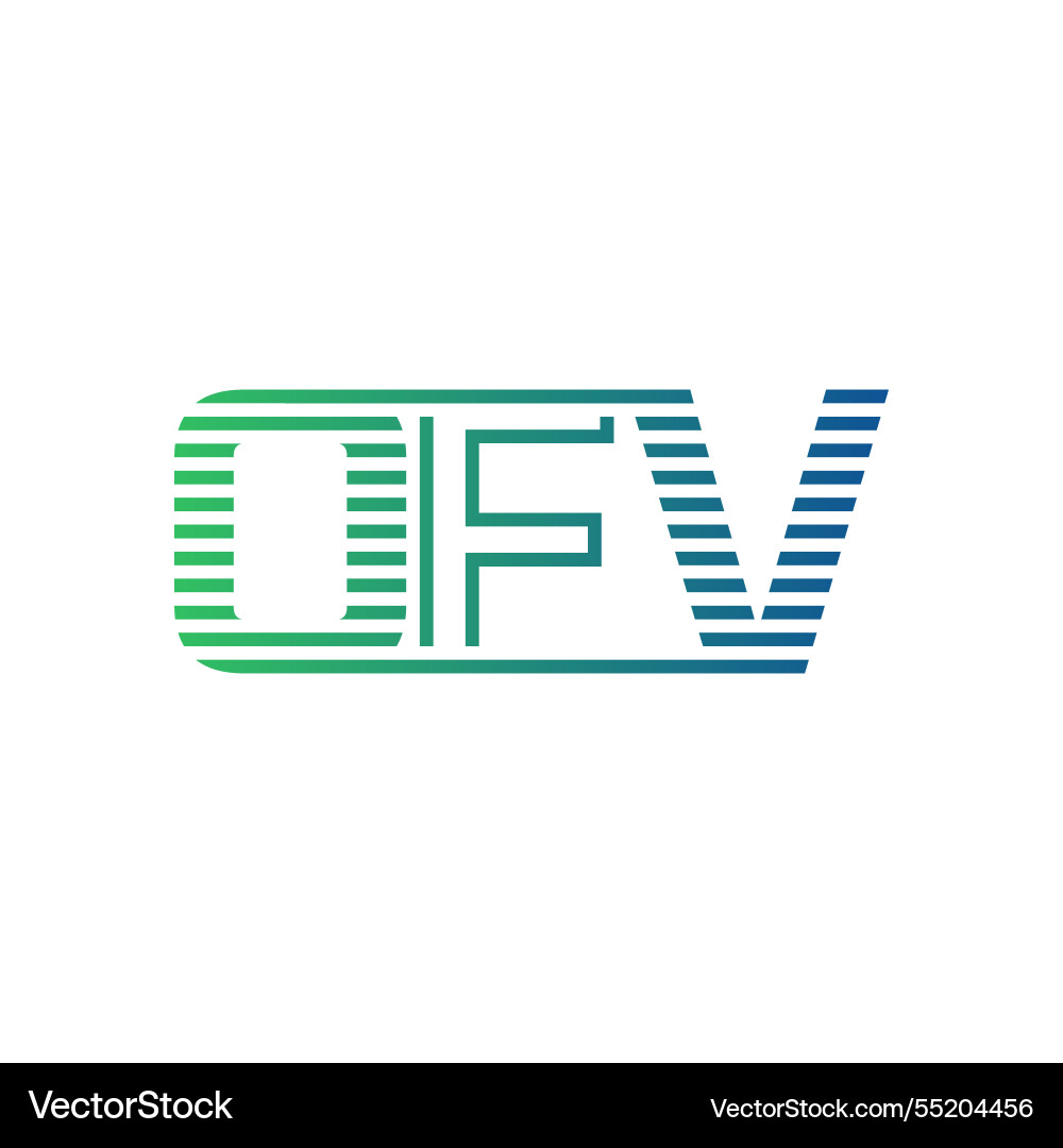 Modern ofv logo design letter minimalist – Royalty-Free Vector ...