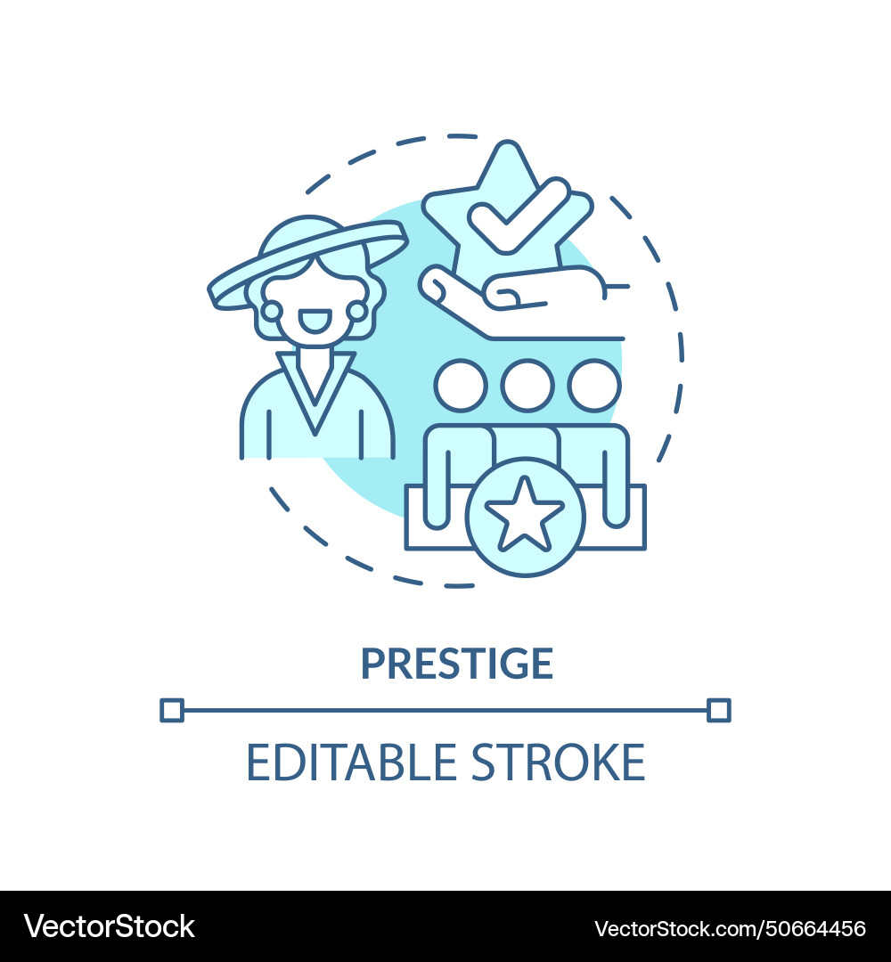 Prestige soft blue concept icon Royalty Free Vector Image