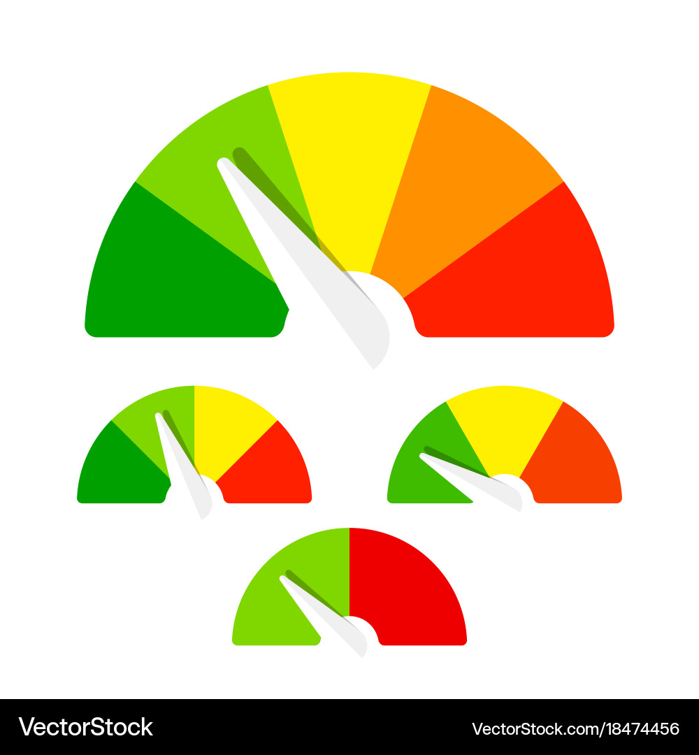 Rating Gauge Meter Signs Royalty Free Vector Image