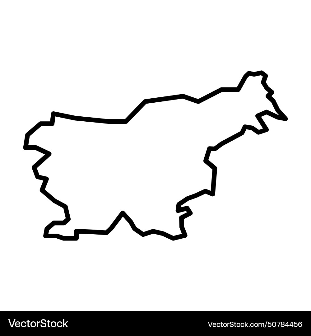 Slovenia outline map on white background Vector Image