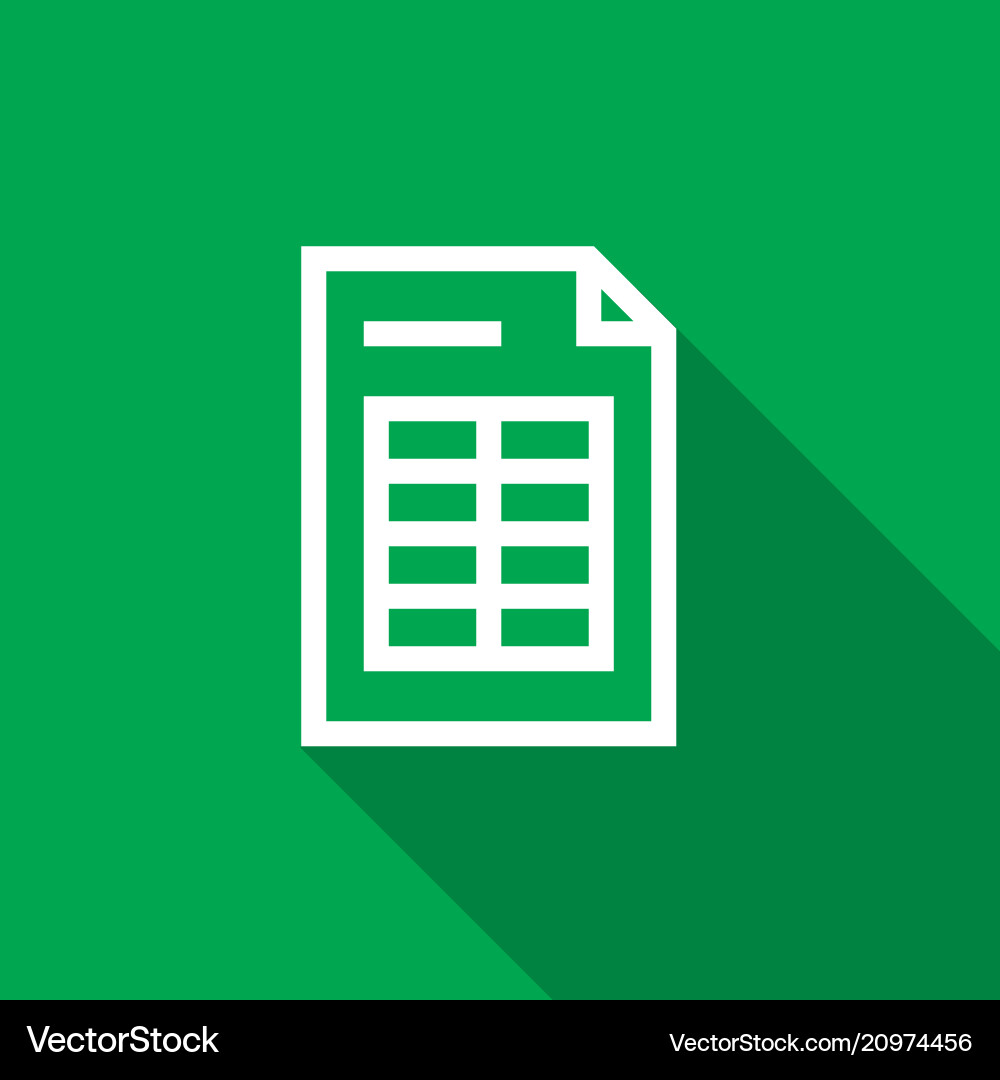 Spreadsheet Document Icon Royalty Free Vector Image