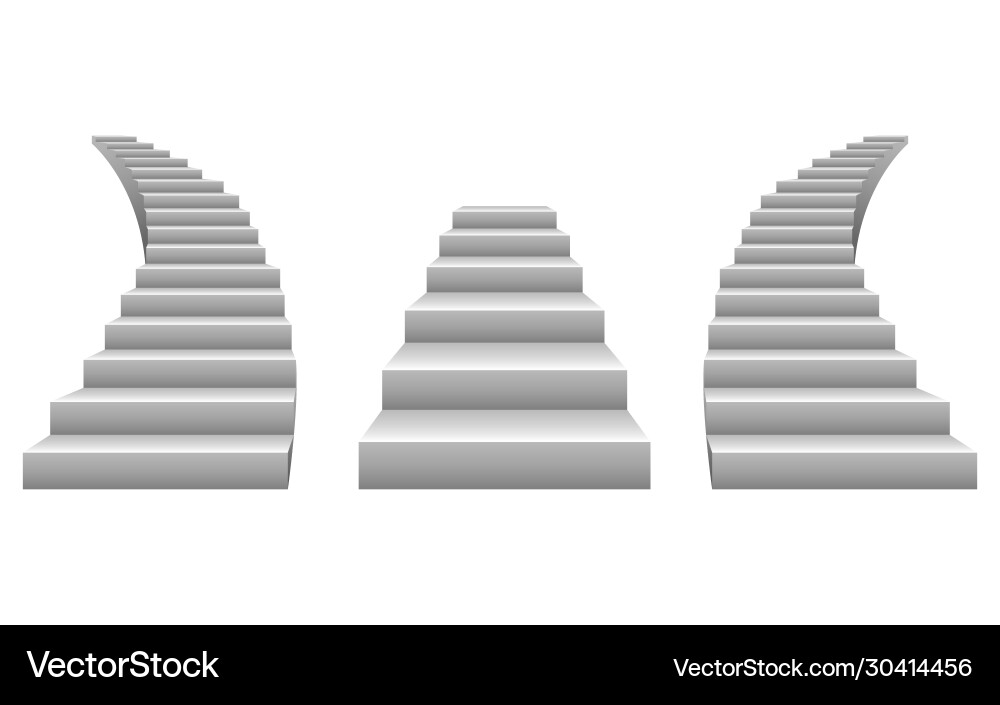 Stairs set Royalty Free Vector Image - VectorStock