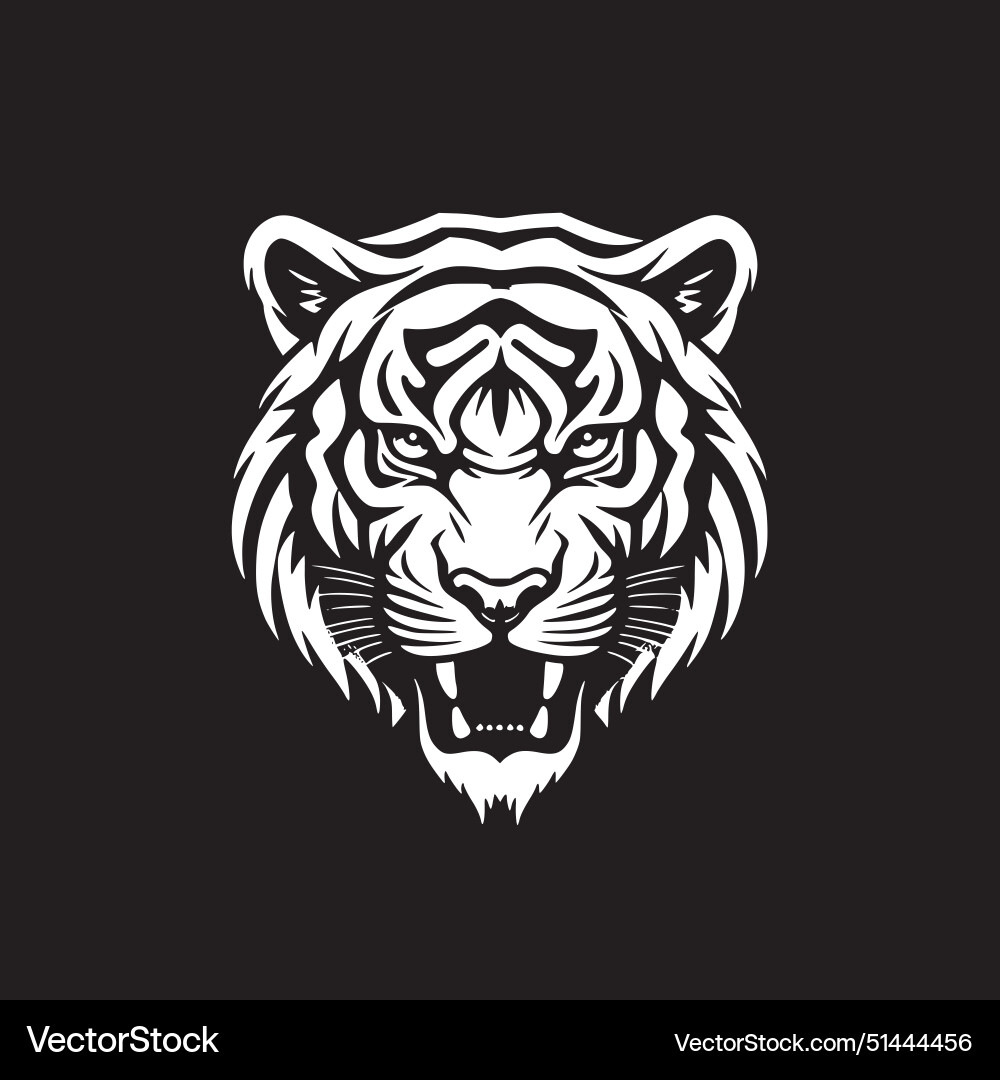 Tiger - minimalist and simple silhouette Vector Image