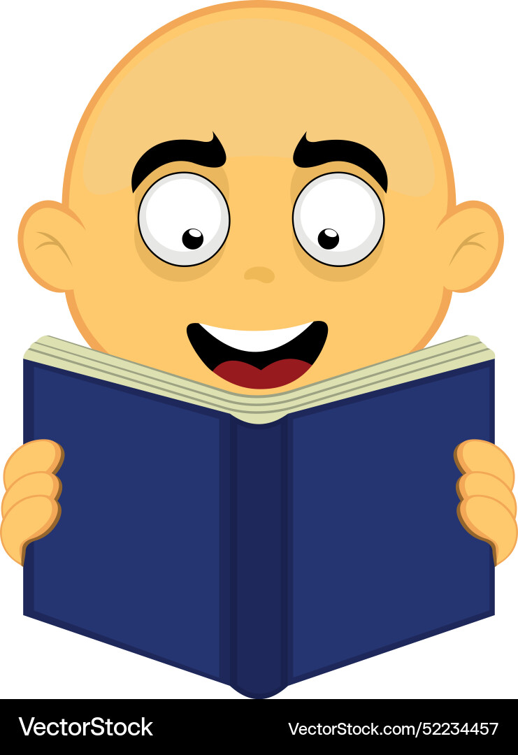 Character reading Royalty Free Vector Image - VectorStock