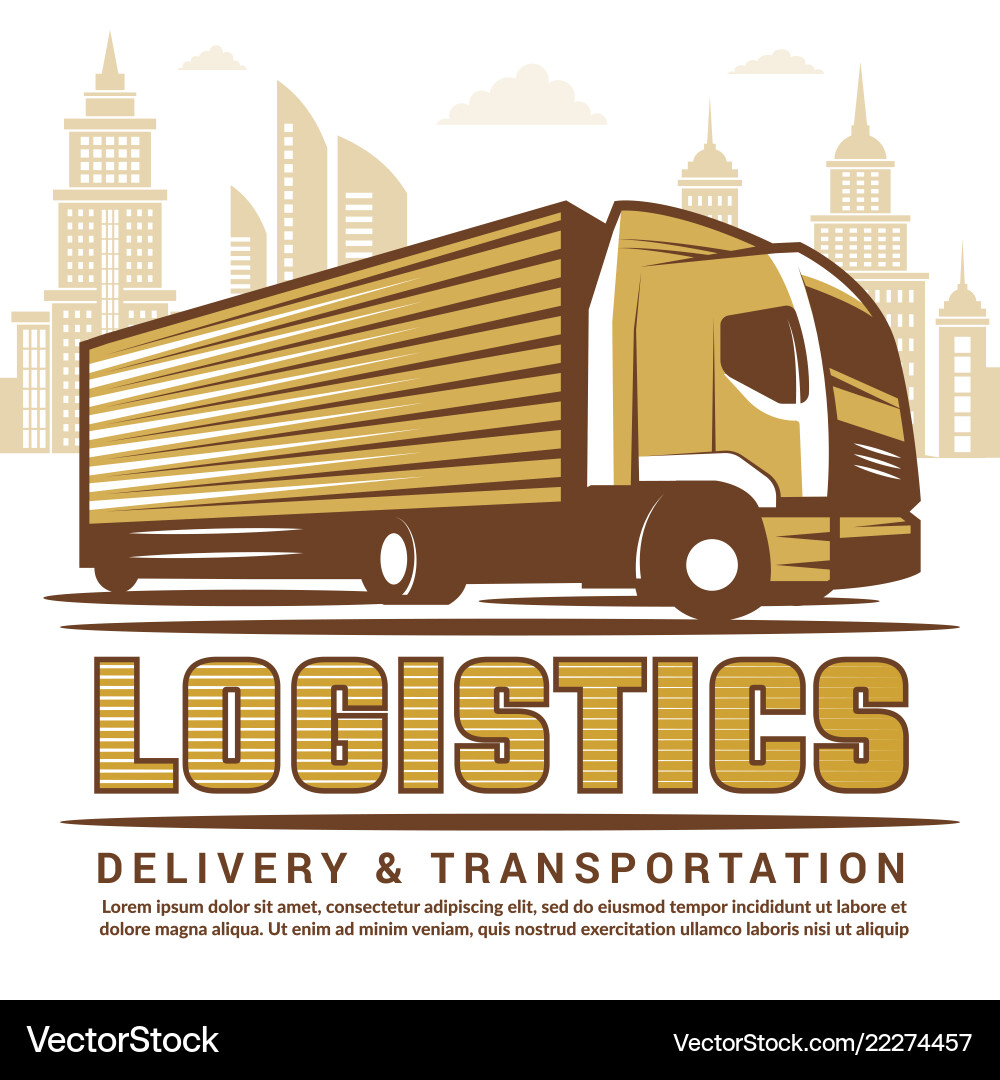 Logistics background stylized Royalty Free Vector Image