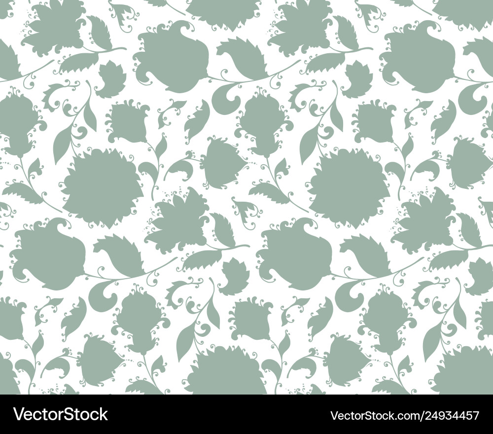 Seamless pattern with hand drawn paisley Vector Image