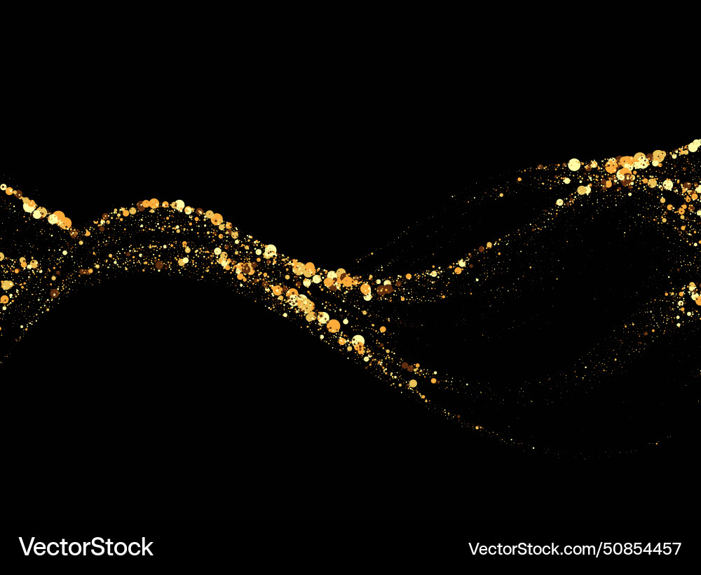 Sparkling stardust golden shiny magic Royalty Free Vector